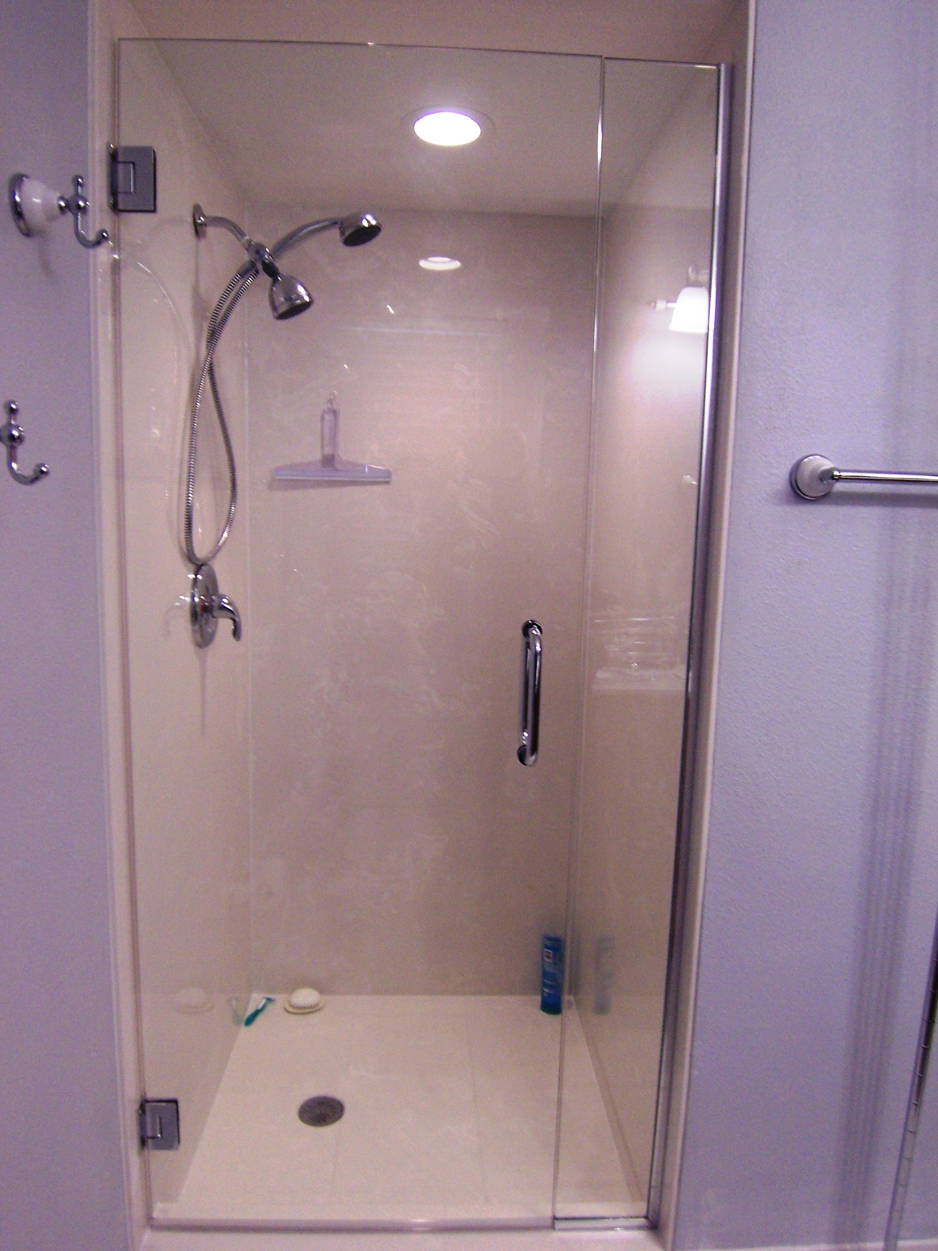 Inline Panels & 3/8" Frameless Glass Shower Doors in Orlando