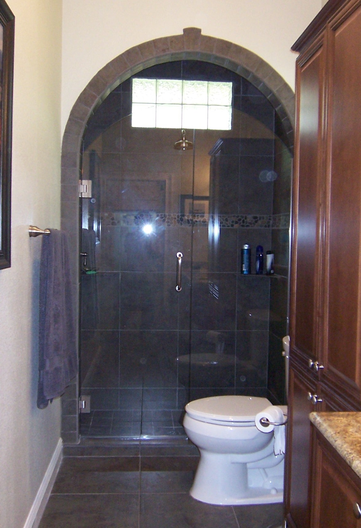 Inline Panels & 3/8" Frameless Glass Shower Doors in Orlando