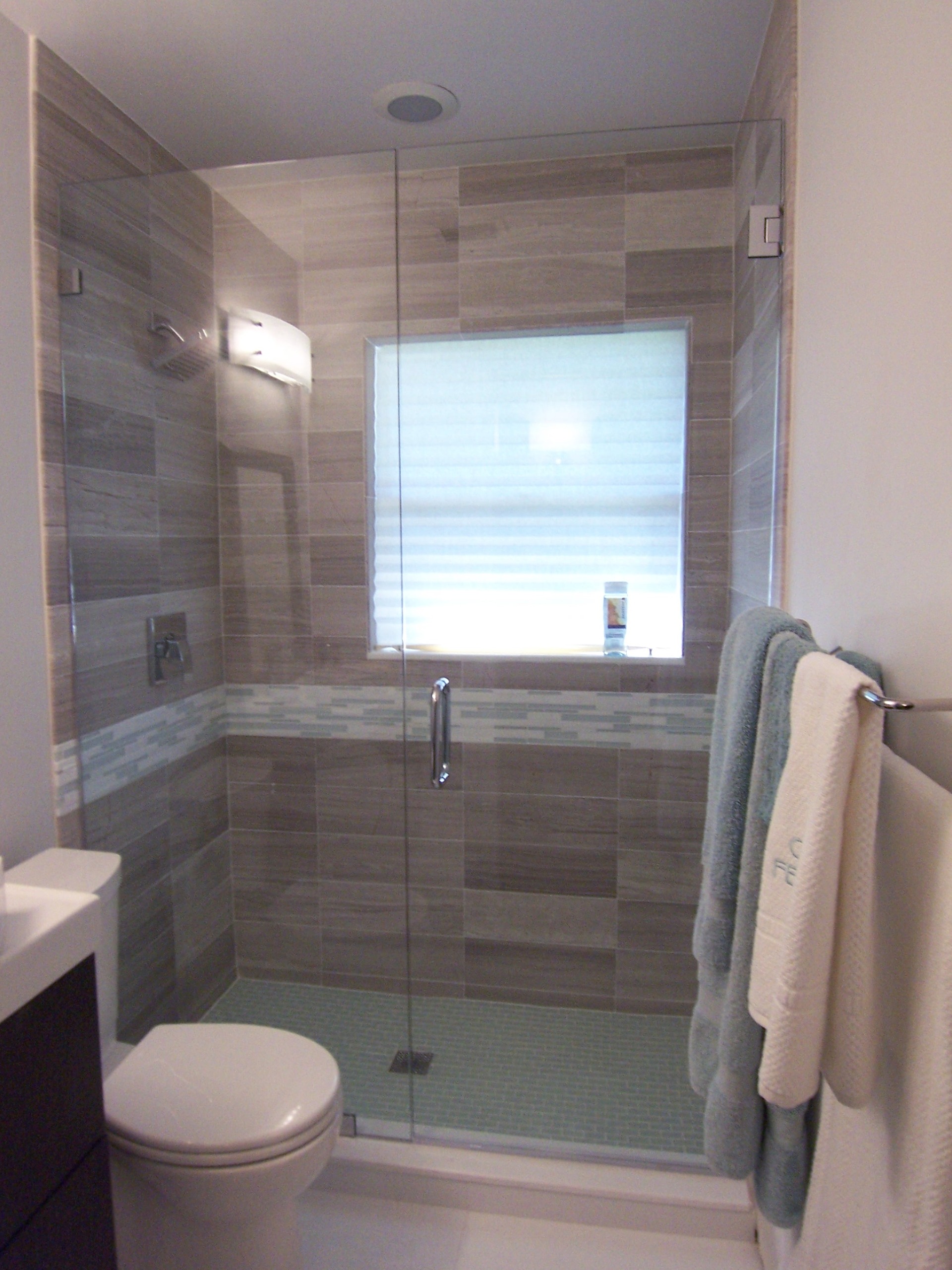 Inline Panels & 3/8" Frameless Glass Shower Doors in Orlando