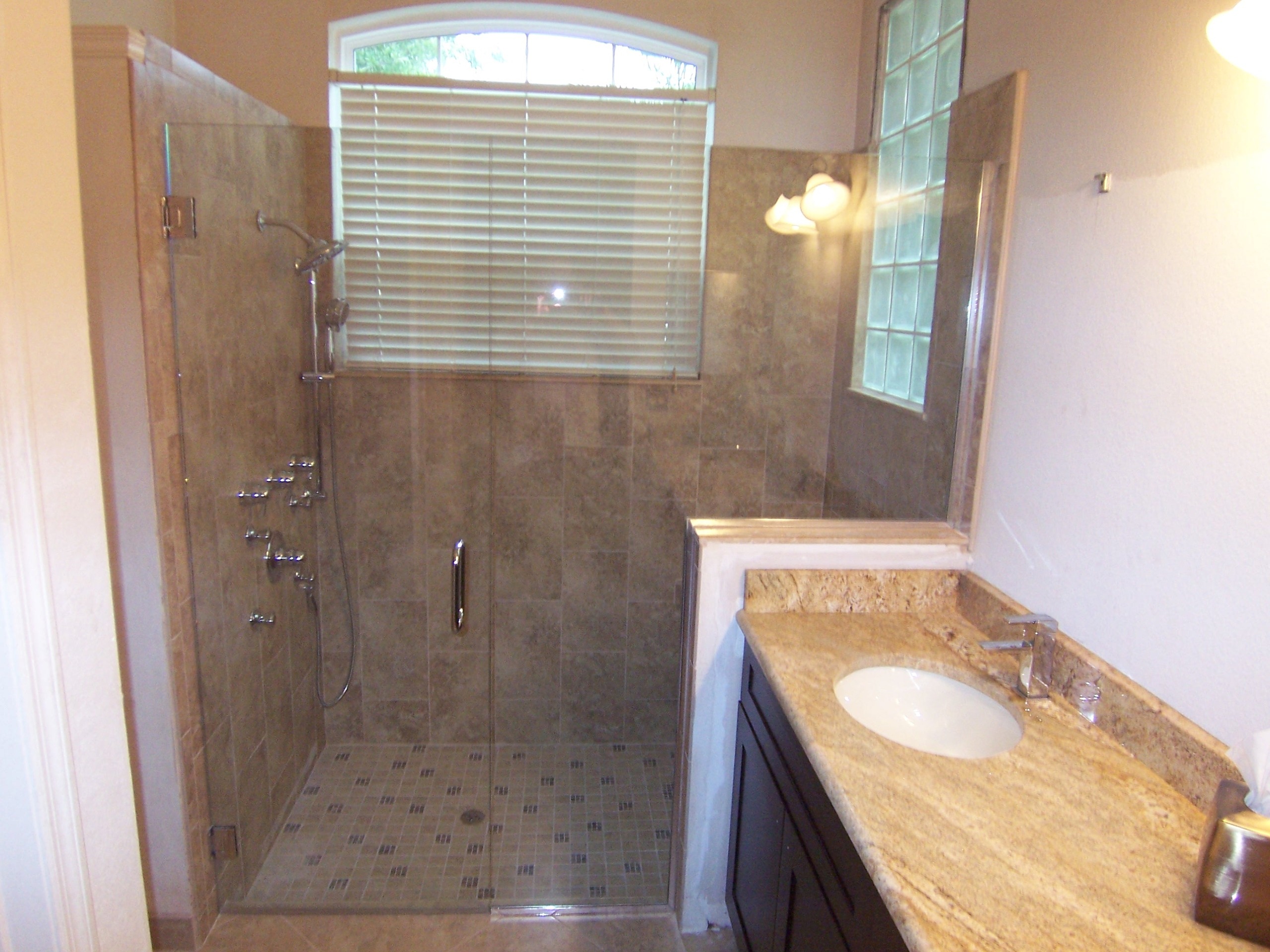 Inline Panels & 3/8" Frameless Glass Shower Doors in Orlando