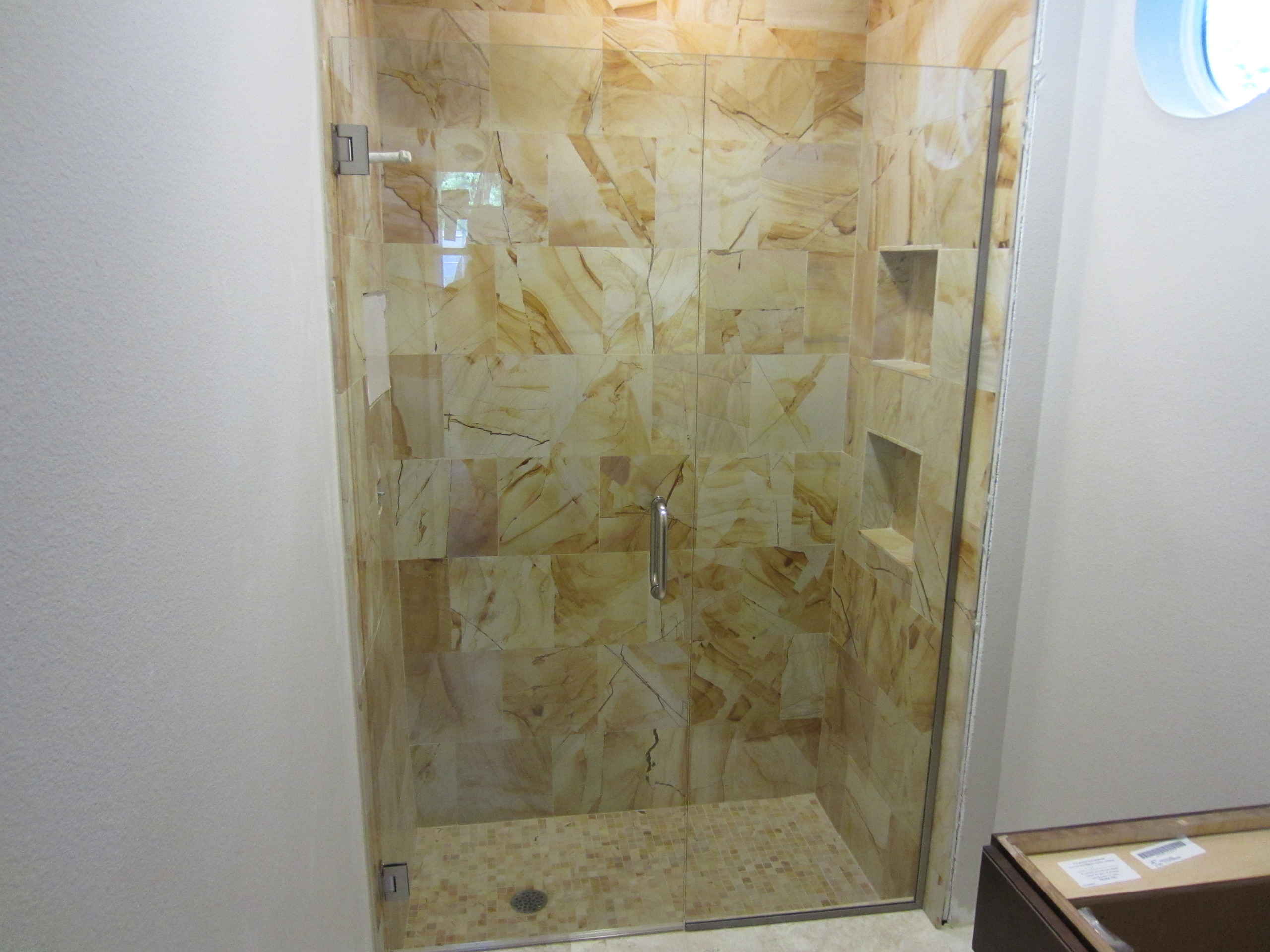 Inline Panels & 3/8" Frameless Glass Shower Doors in Orlando