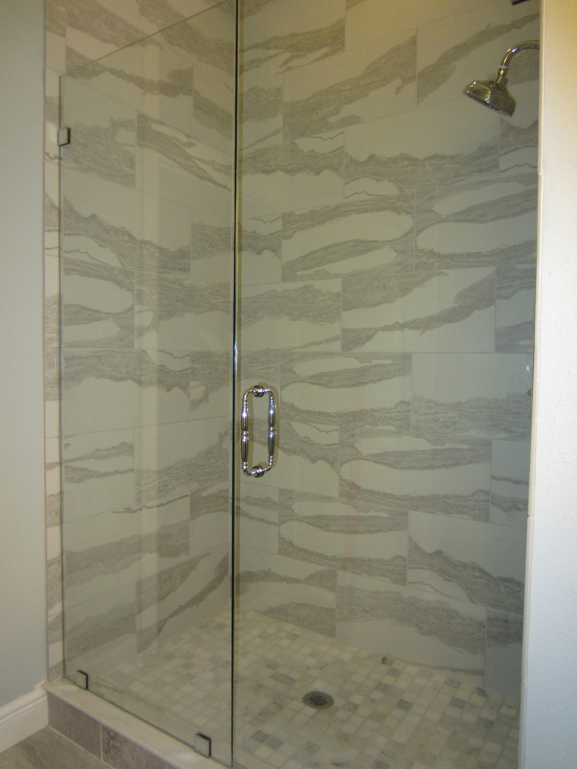Inline Panels & 3/8" Frameless Glass Shower Doors in Orlando