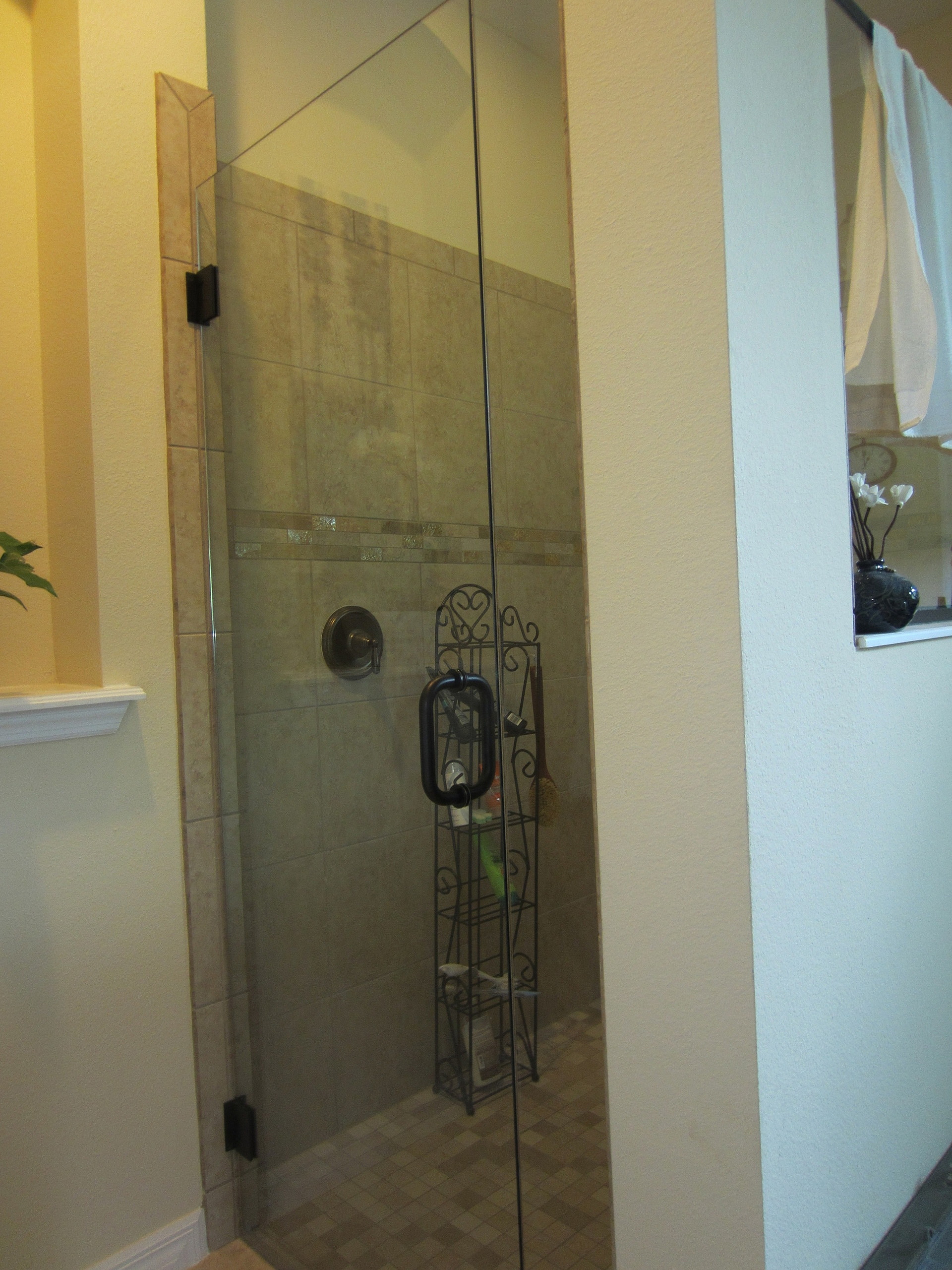 Inline Panels & 3/8" Frameless Glass Shower Doors in Orlando